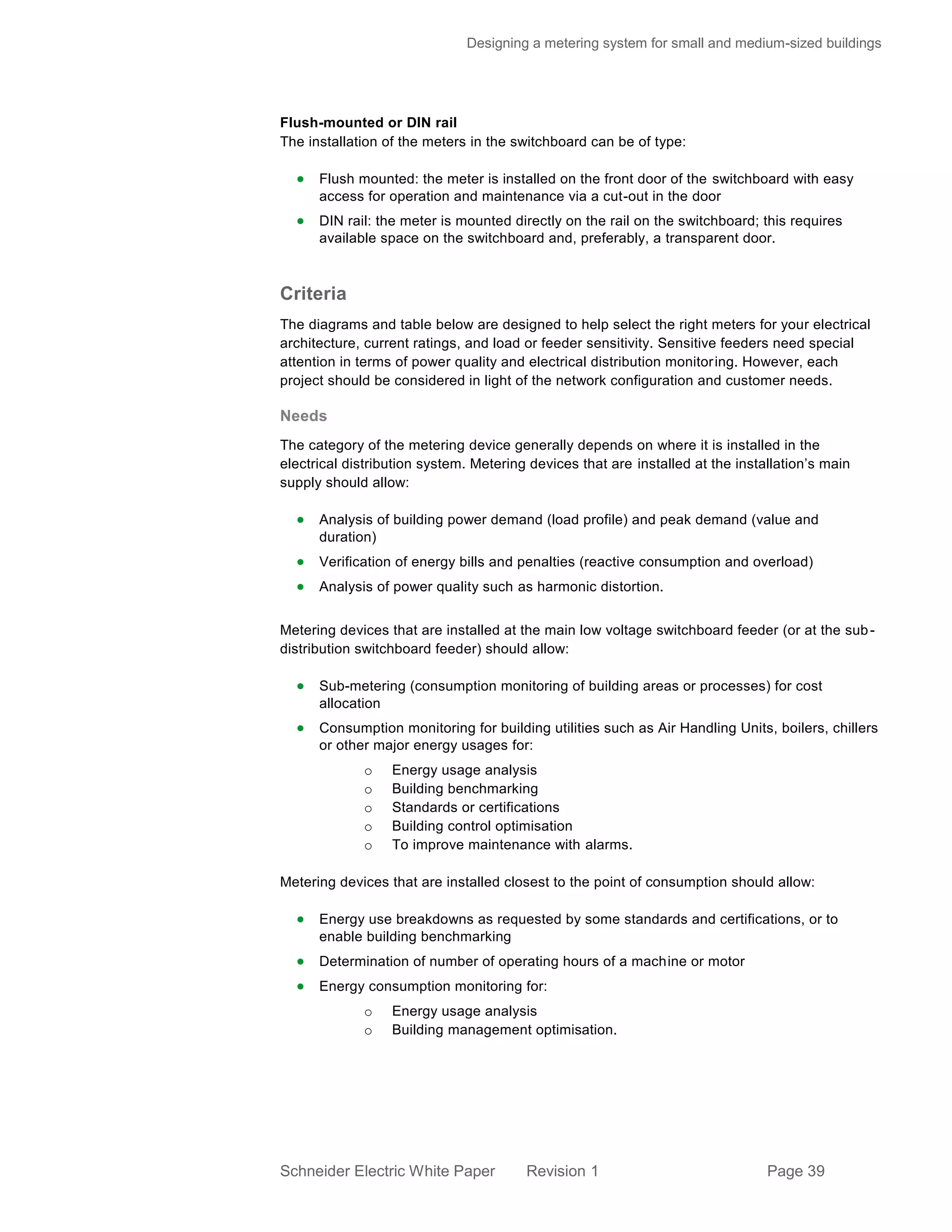 Designing a metering system for small and mid sized buildings | PDF