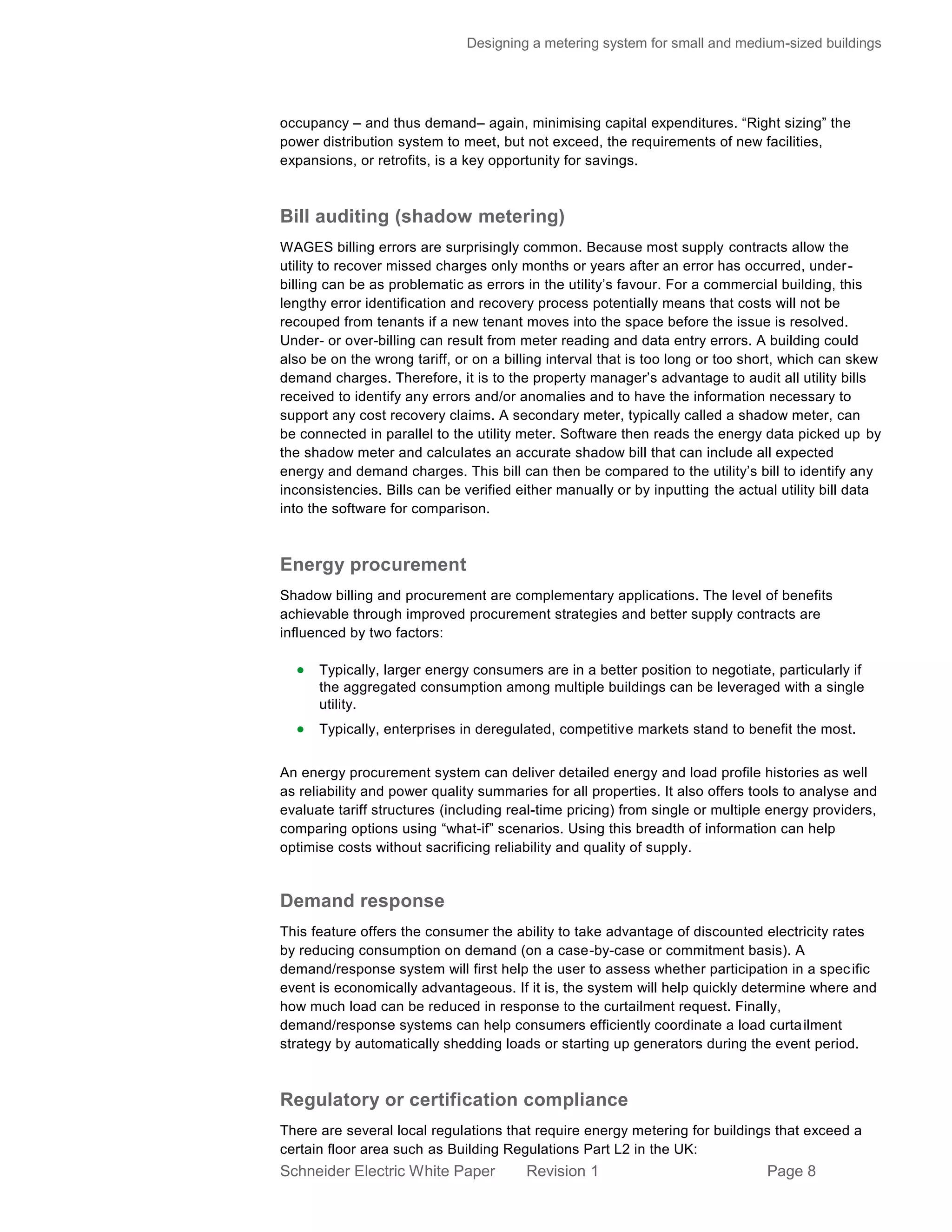 Designing a metering system for small and mid sized buildings | PDF