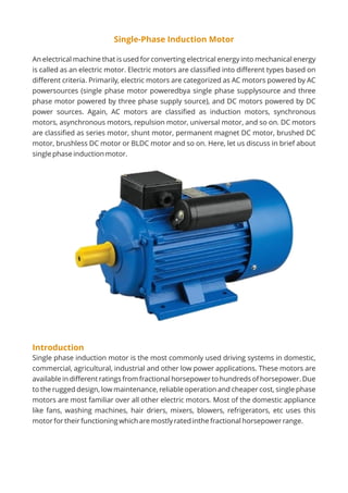 White paper-single-phase-induction-motor | PDF