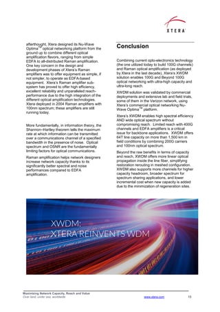 White paper-xwdm-solution-for-64-terabit-optical-networking-xtera-december-2013 | PDF