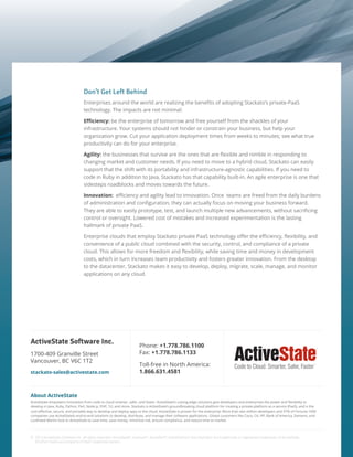 Stackato Private PaaS for the Agile Enterprise | PDF