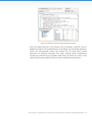 White Paper Leveraging Automation for Advanced Network Troubleshooting | PDF