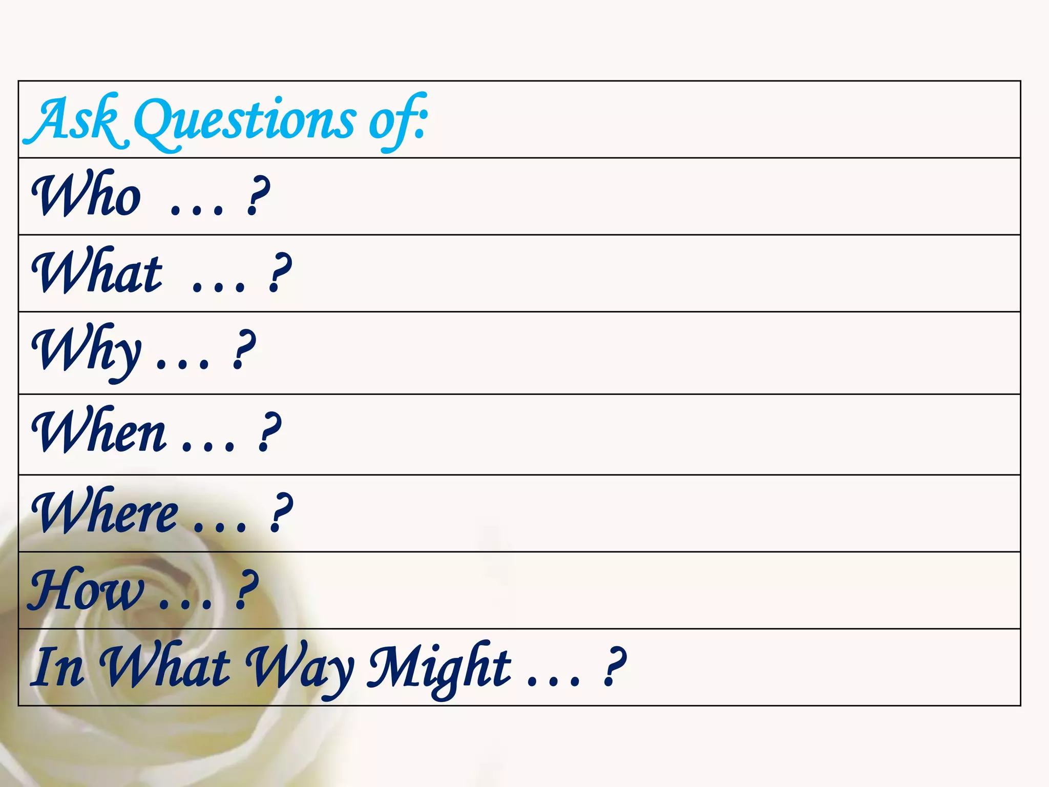 White rose template | PPTX