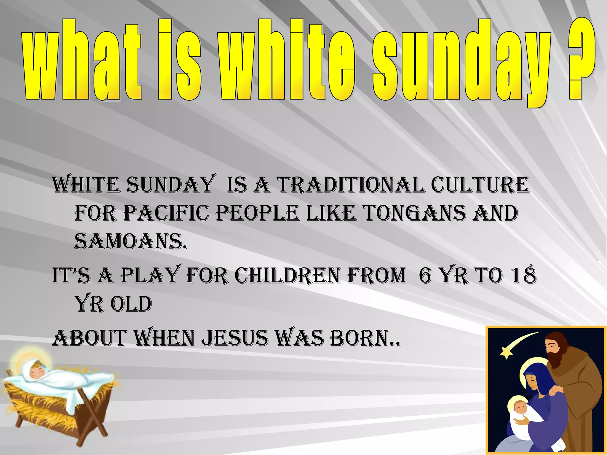 White Sundays Explanation | PPT