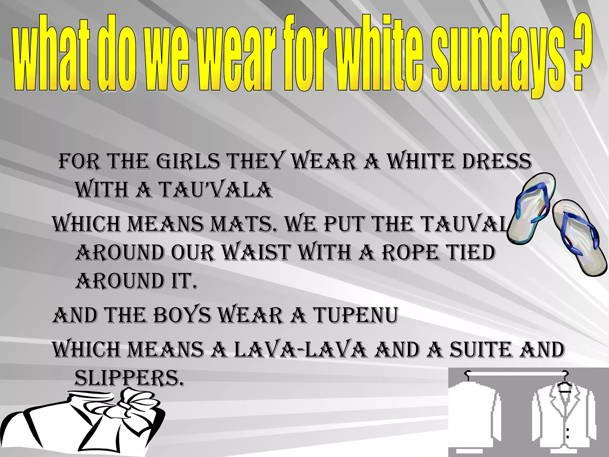 White Sundays Explanation | PPT