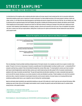 Street Sampling White Paper | PDF | Marketing and Advertising | Business