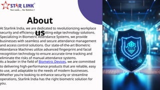 "Streamlining Workforce Management: The Biometric Attendance System ...