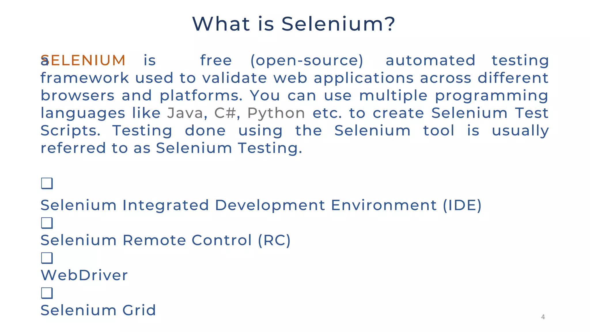 selenium | PDF