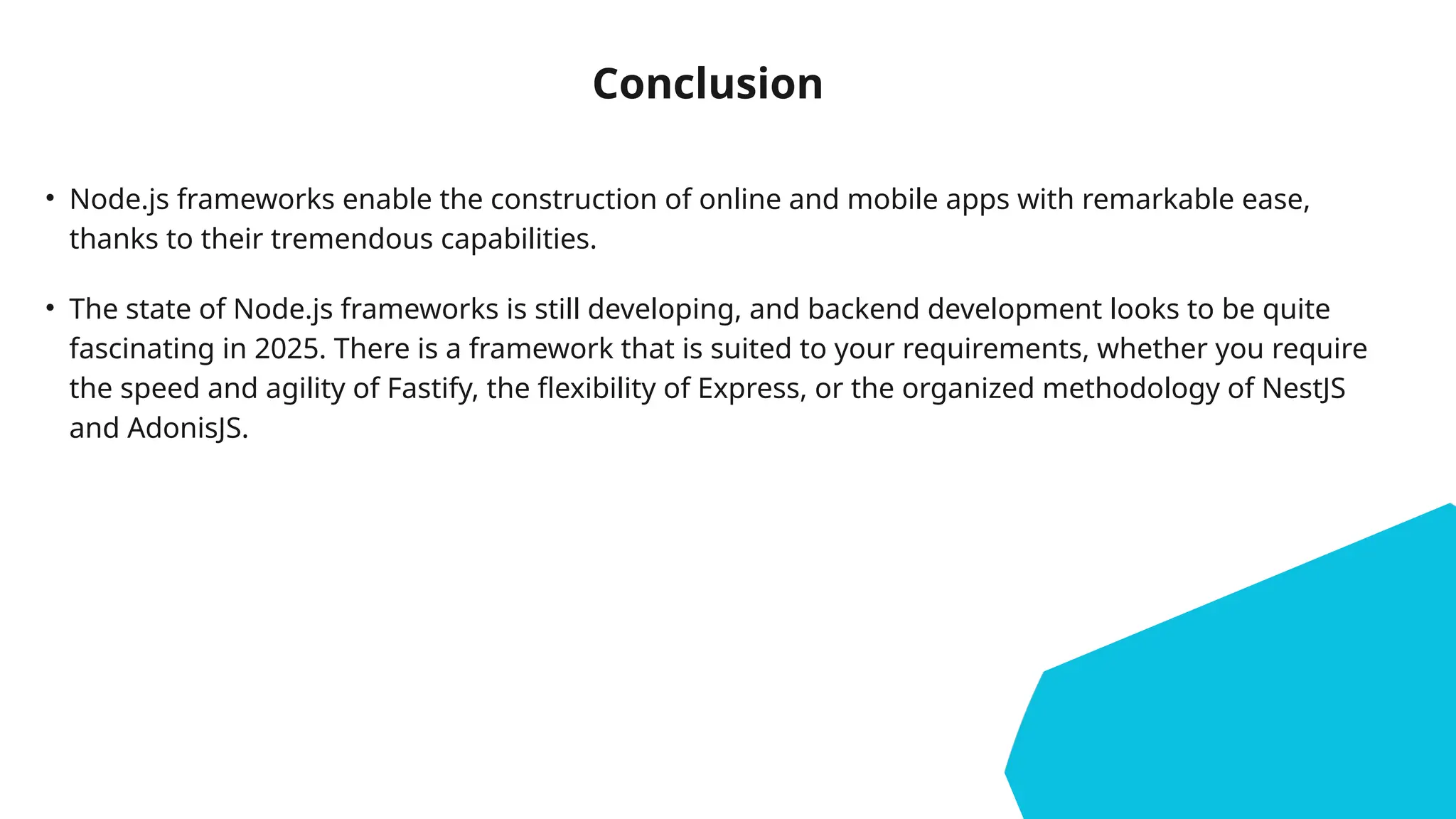 Top Node.js Frameworks for 2025: Powering the Future of Backend Development | PPT