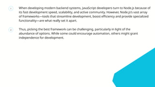 Top Node.js Frameworks for 2025: Powering the Future of Backend ...