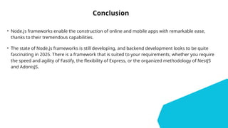 Top Node.js Frameworks for 2025: Powering the Future of Backend ...
