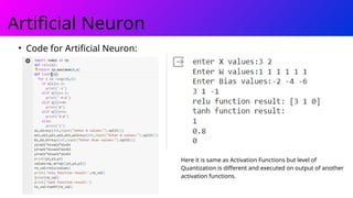 Machine learning PPT which shows the some deep learning concepts and code of the problems which ...