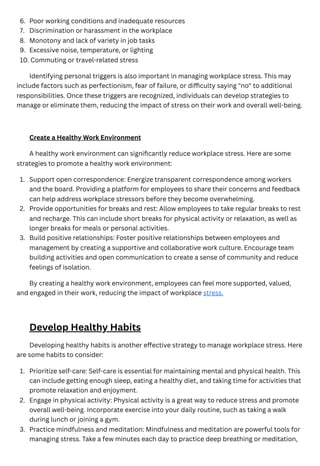 10 ways to manage stress in the workplace | PDF