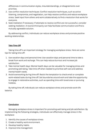 10 ways to manage stress in the workplace | PDF