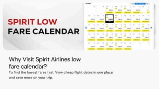 Maximize Savings with the Spirit Airlines Low Fare Calendar | PDF
