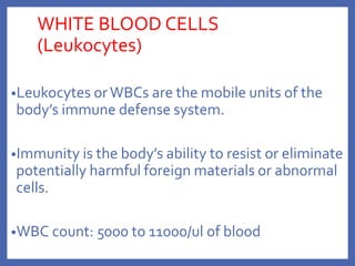 White blood cells & Immunity (The Guyton and Hall Physiology) | PPTX