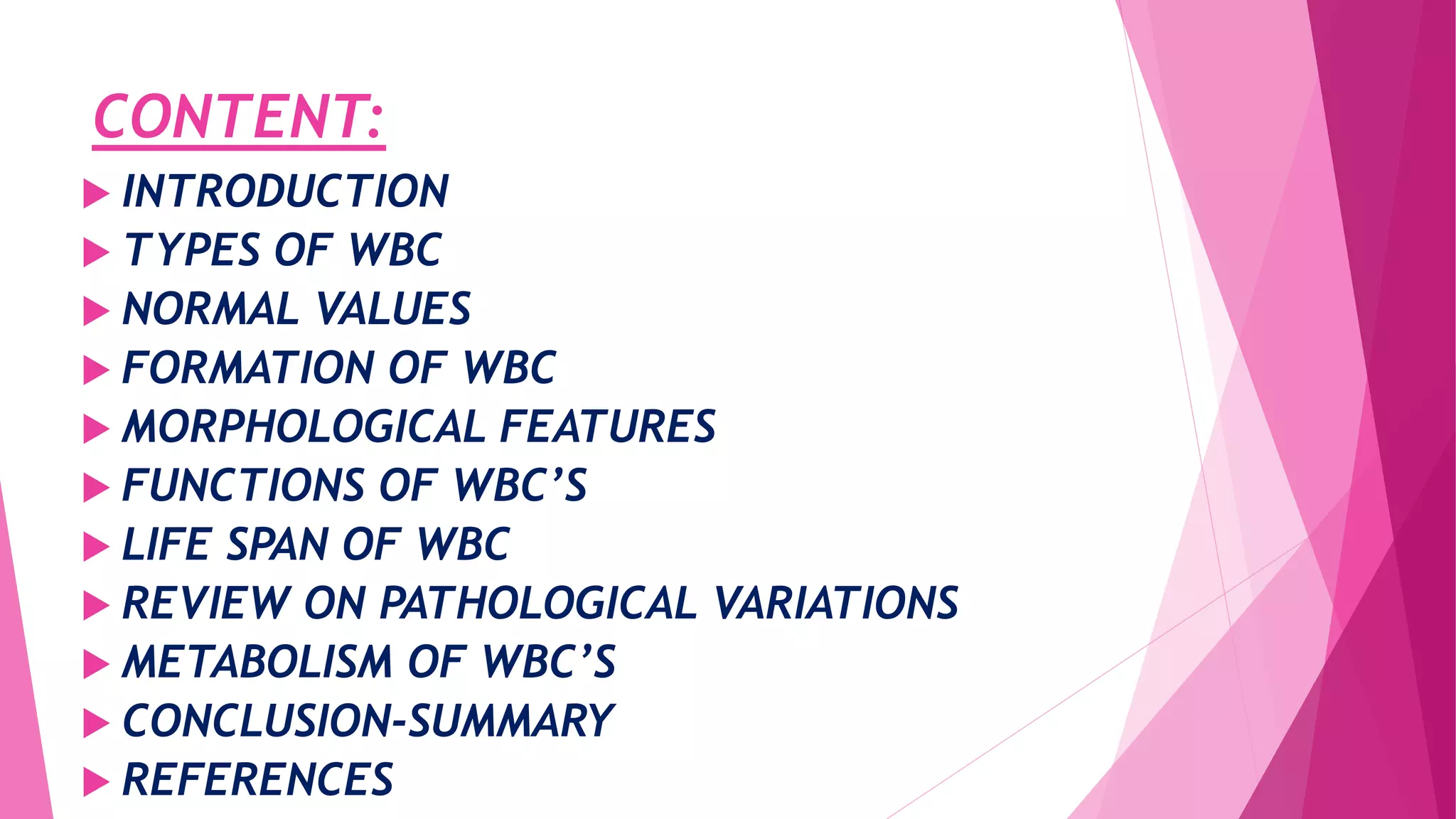 White blood cells [wbc] | PPTX