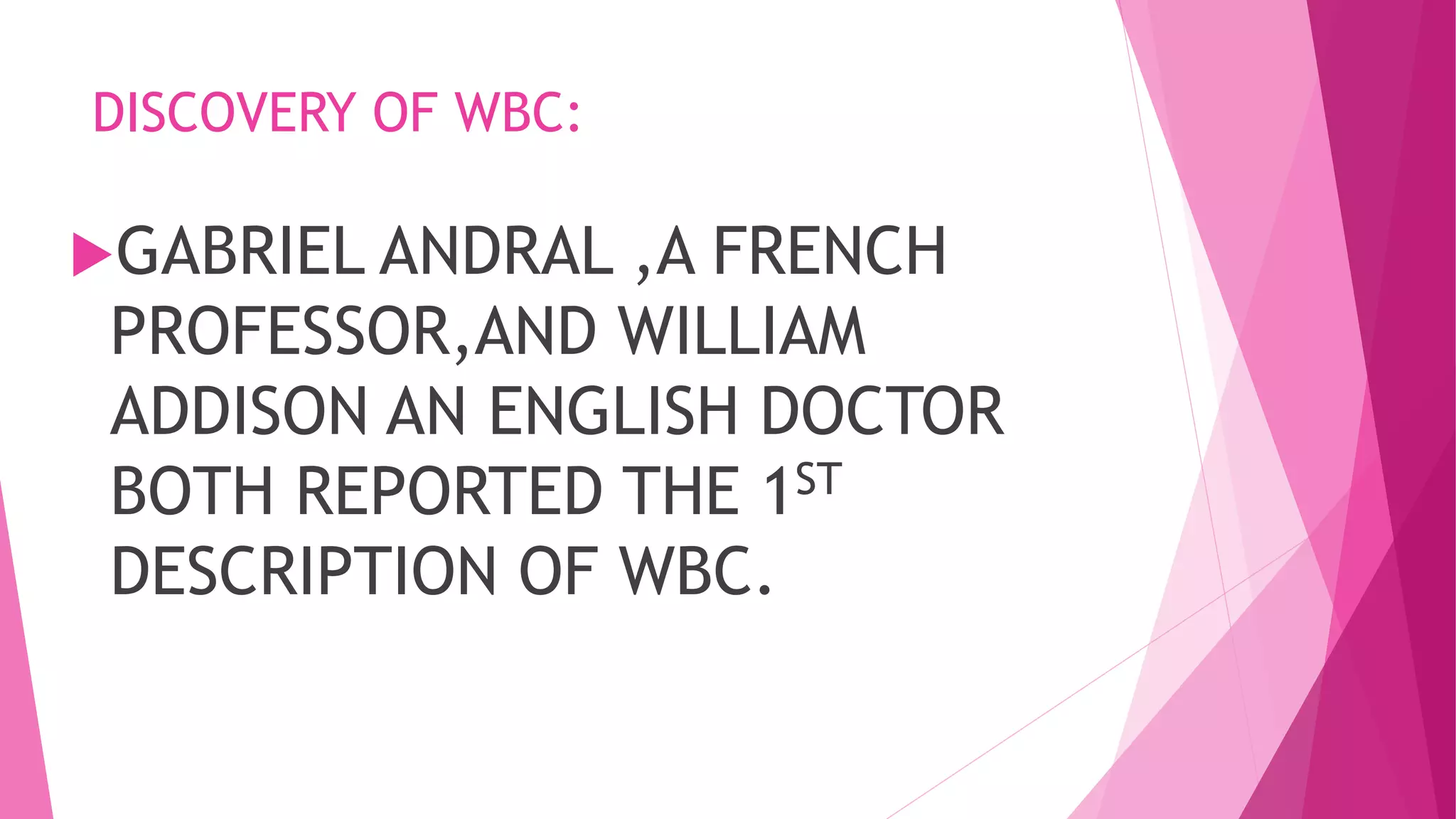 White blood cells [wbc] | PPTX