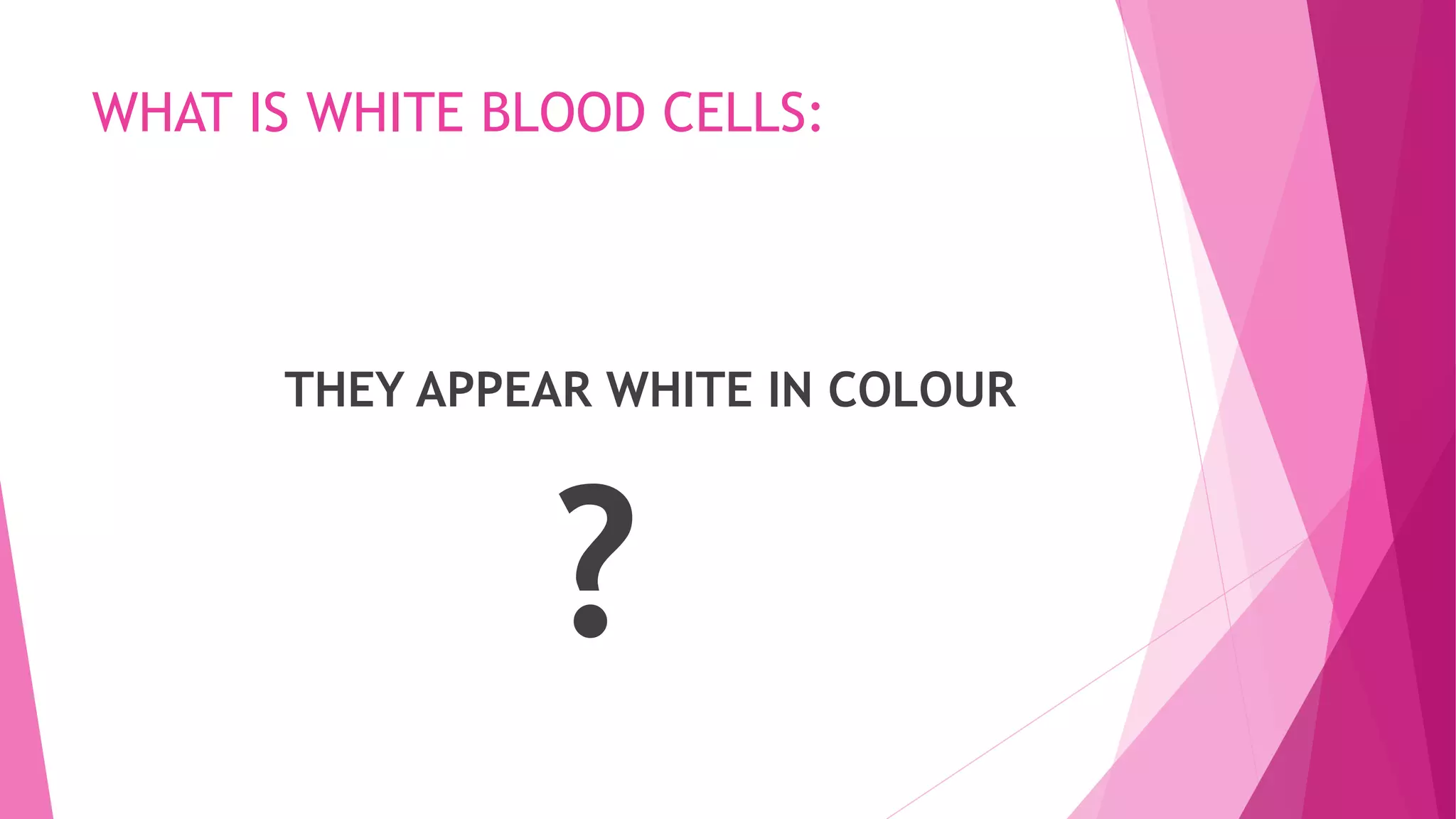 White blood cells [wbc] | PPTX