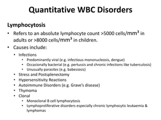 Benign White blood cell (WBC) Disorders | PPTX