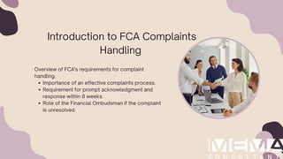 Effective FCA Complaints Handling & Procedures: Ensuring Compliance and Excellence | PDF