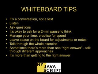 Whiteboard Interview Practice NY JavaScript | PDF
