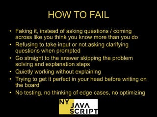 Whiteboard Interview Practice NY JavaScript | PDF