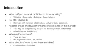 Whitebox Switches Deployment Experience | PDF