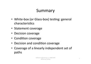 White Box Testing | PDF