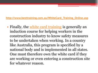White card training | PDF