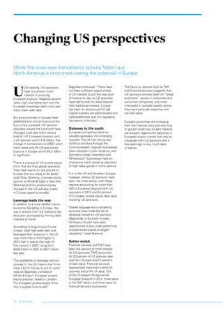 White & Case. The Rise of European Private Equity | PDF