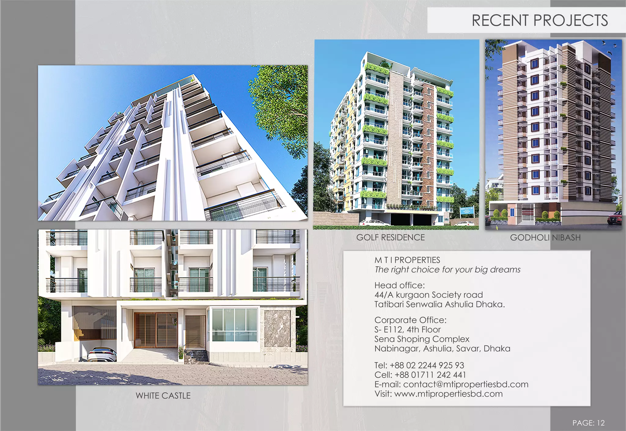 WHITE CASTLE BROCHURE BY DHAKA DESIGNER | PPT