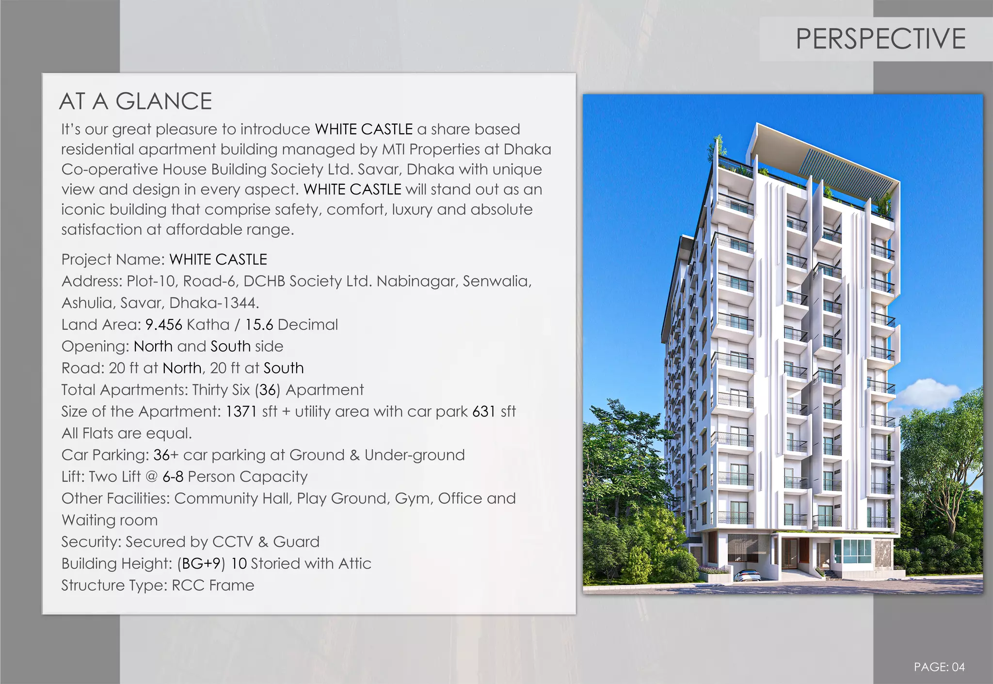 WHITE CASTLE BROCHURE BY DHAKA DESIGNER | PPT