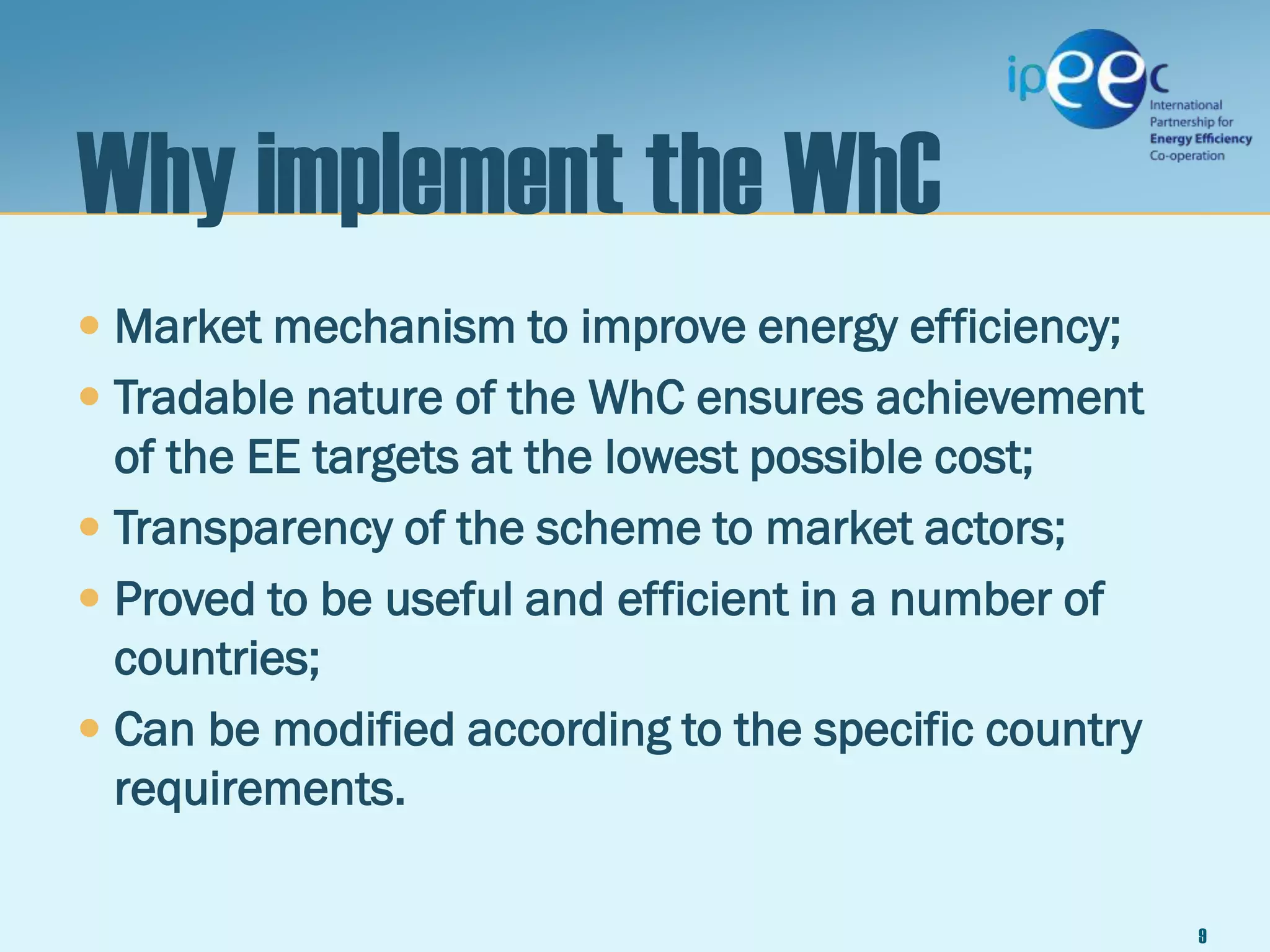 White Certificates Presentation, IPEEC | PPT