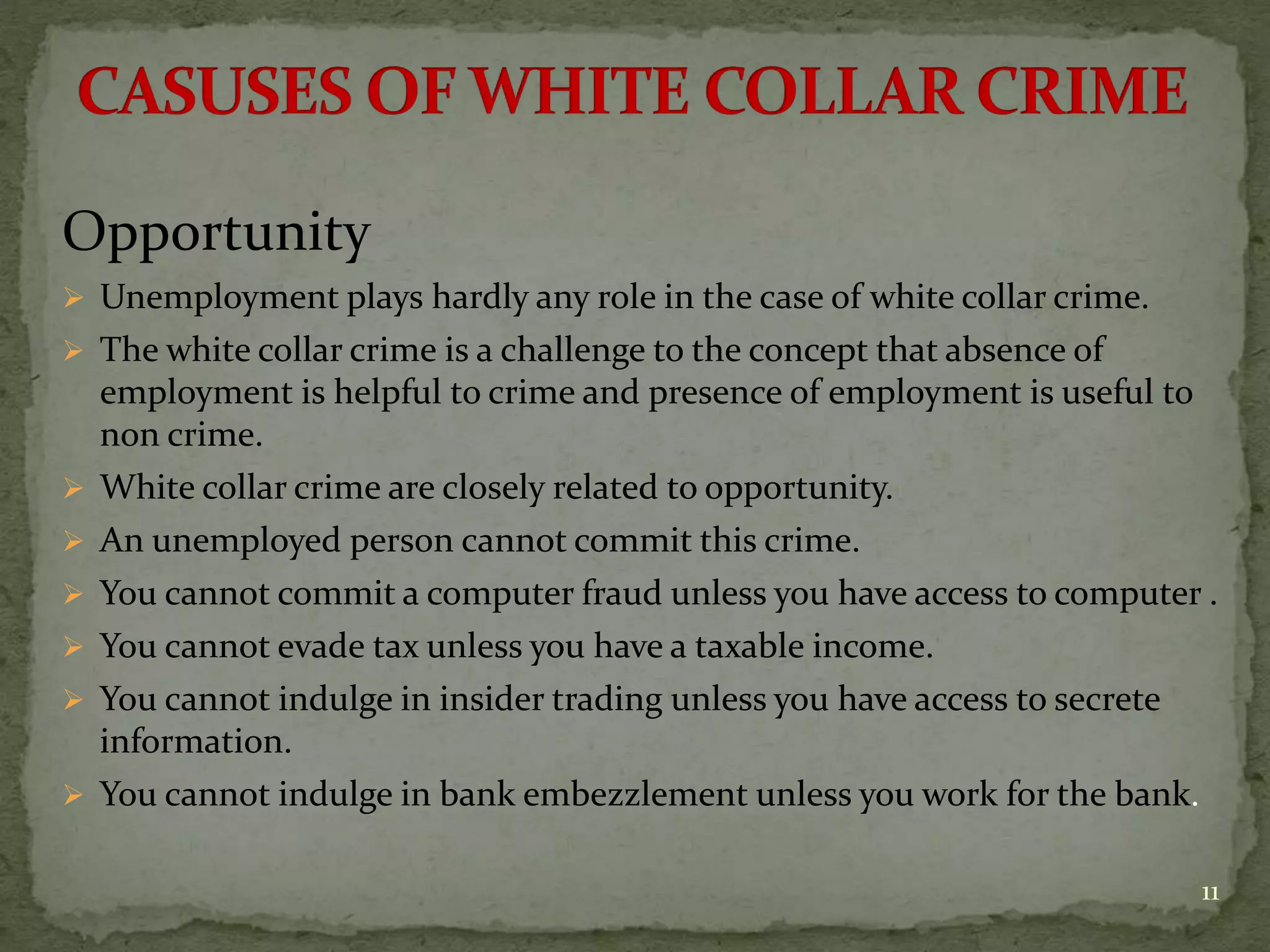 White collar crime | PPTX
