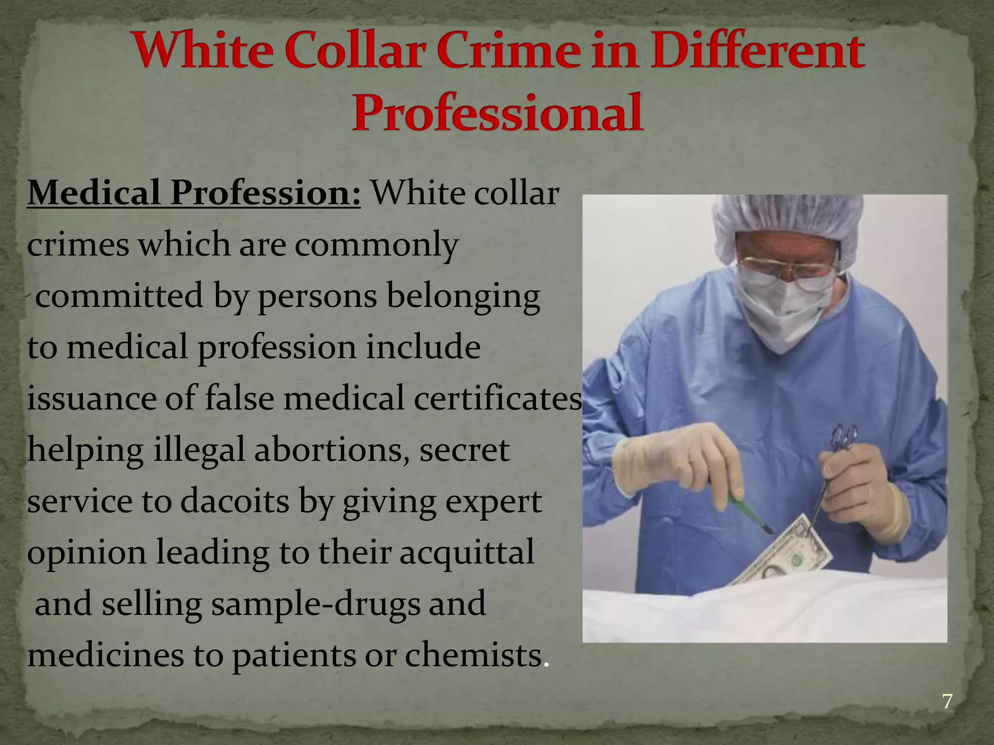 White collar crime | PPTX