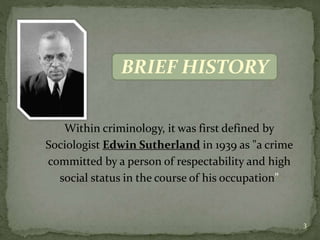 White collar crime | PPTX | Crime & Harmful Acts to Individuals ...