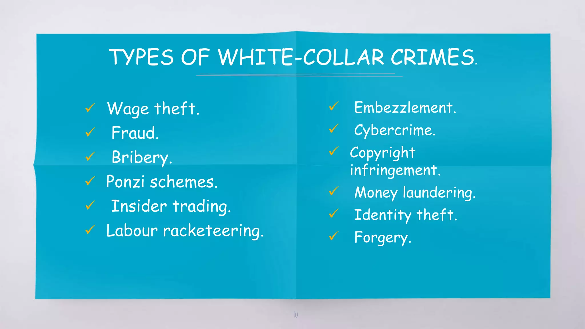 White Collar Crimes | PPTX