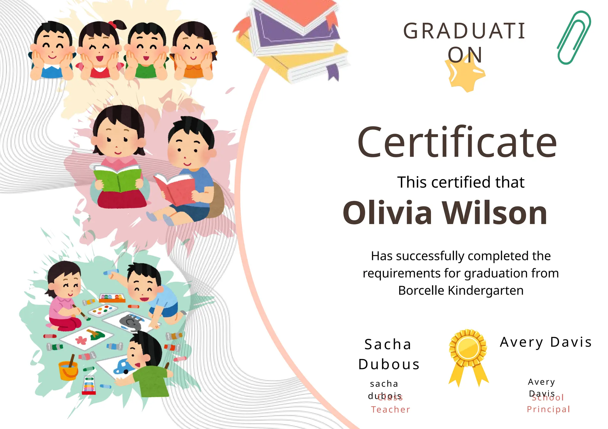 White Colorful Animated Playful Kindergarten Graduation Certificate.pptx