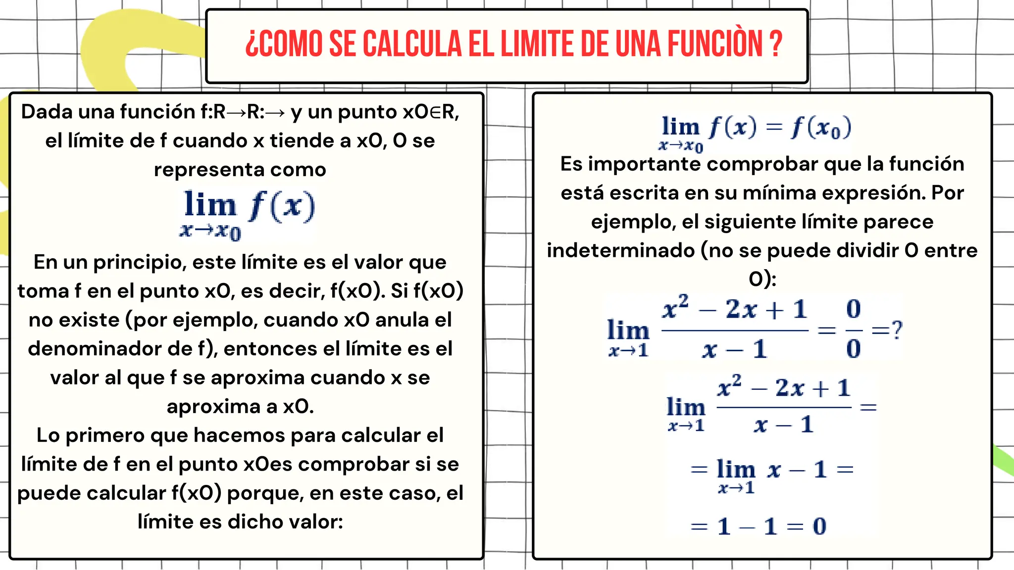 Definición de los limites y su continuidad. | PPT