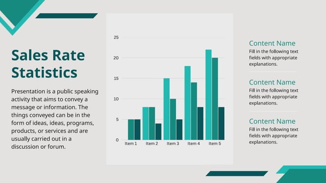 White Dark Teal And Teal Geometric Business Performance Report ...