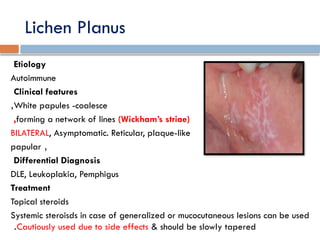 White diseases of the oral mucosa in oral medicine | PPTX