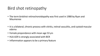 White dot syndromes | PPTX