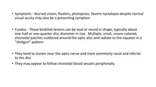 White dot syndromes | PPTX