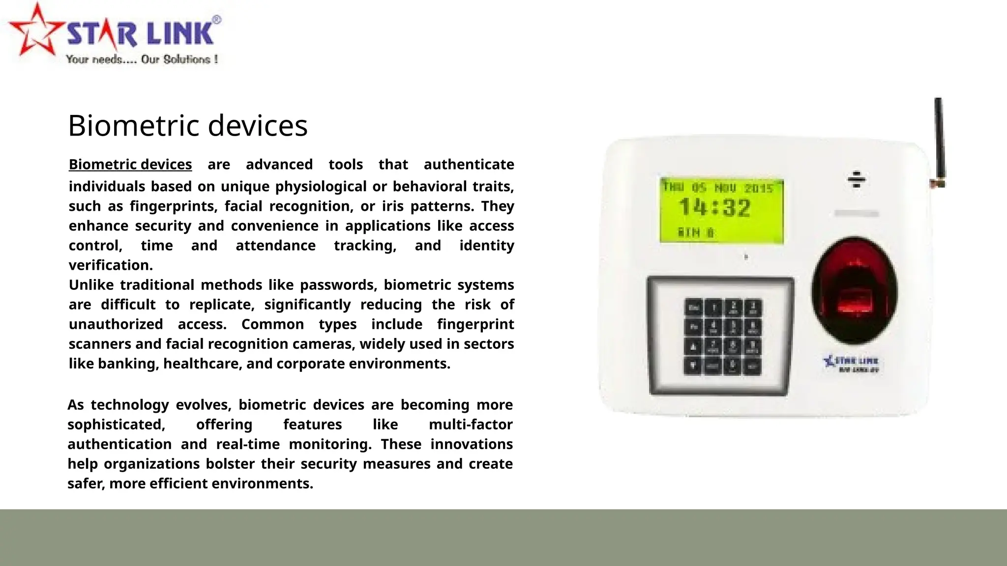 Biometric Devices: The Future of Secure Authentication | PPT