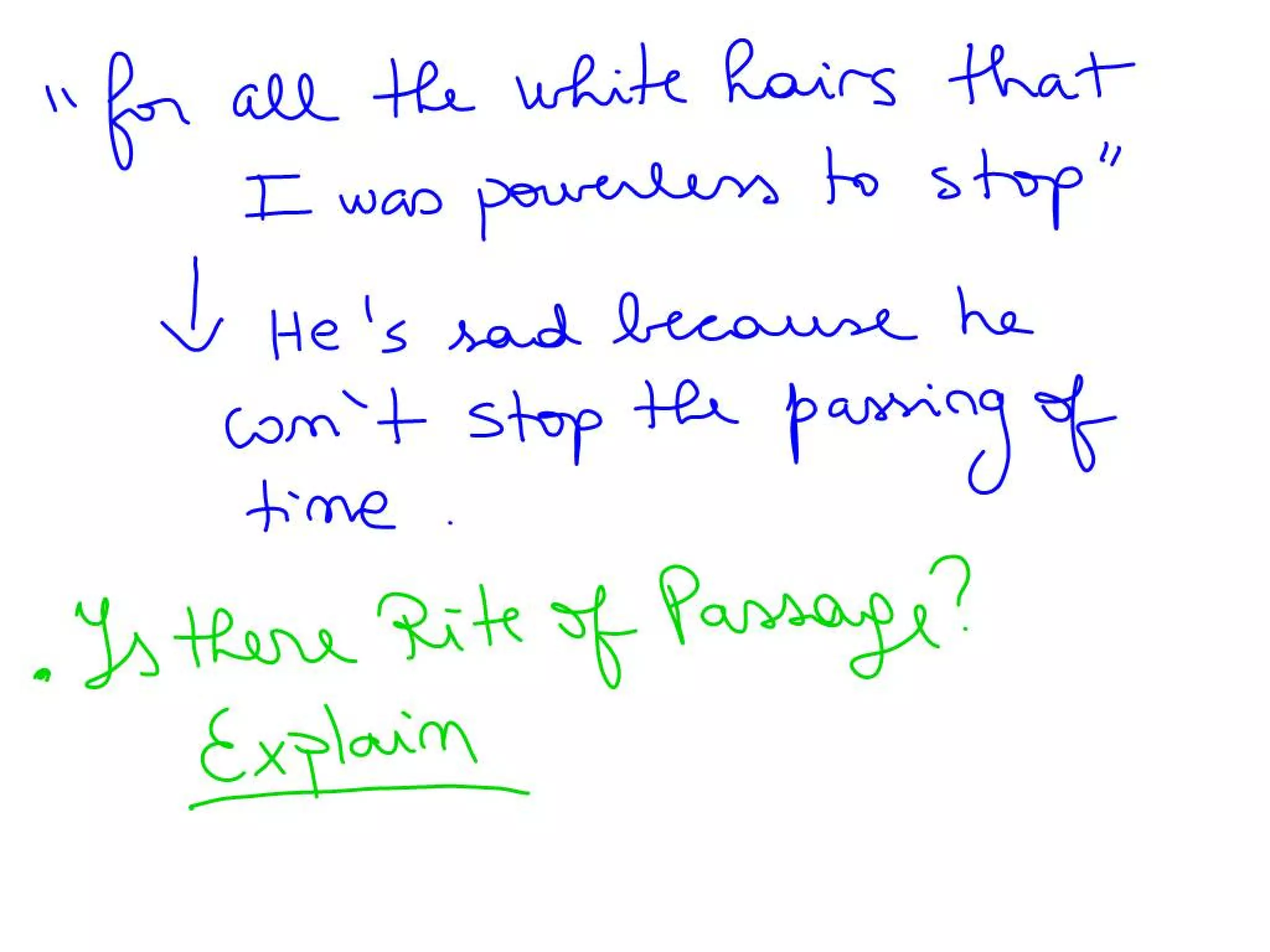 Of White Hairs and Cricket | PPT