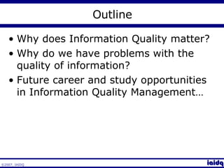 Introduction to Information Quality | PPT