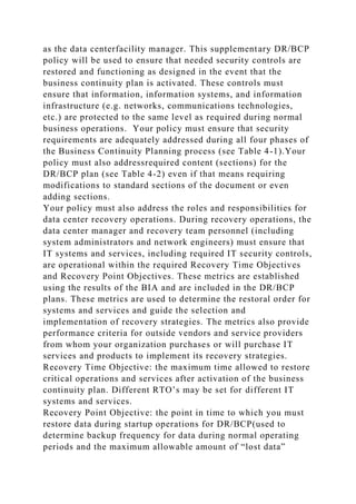 (White House IT Security Staff BCP Policy) ([CSIA 4.docx