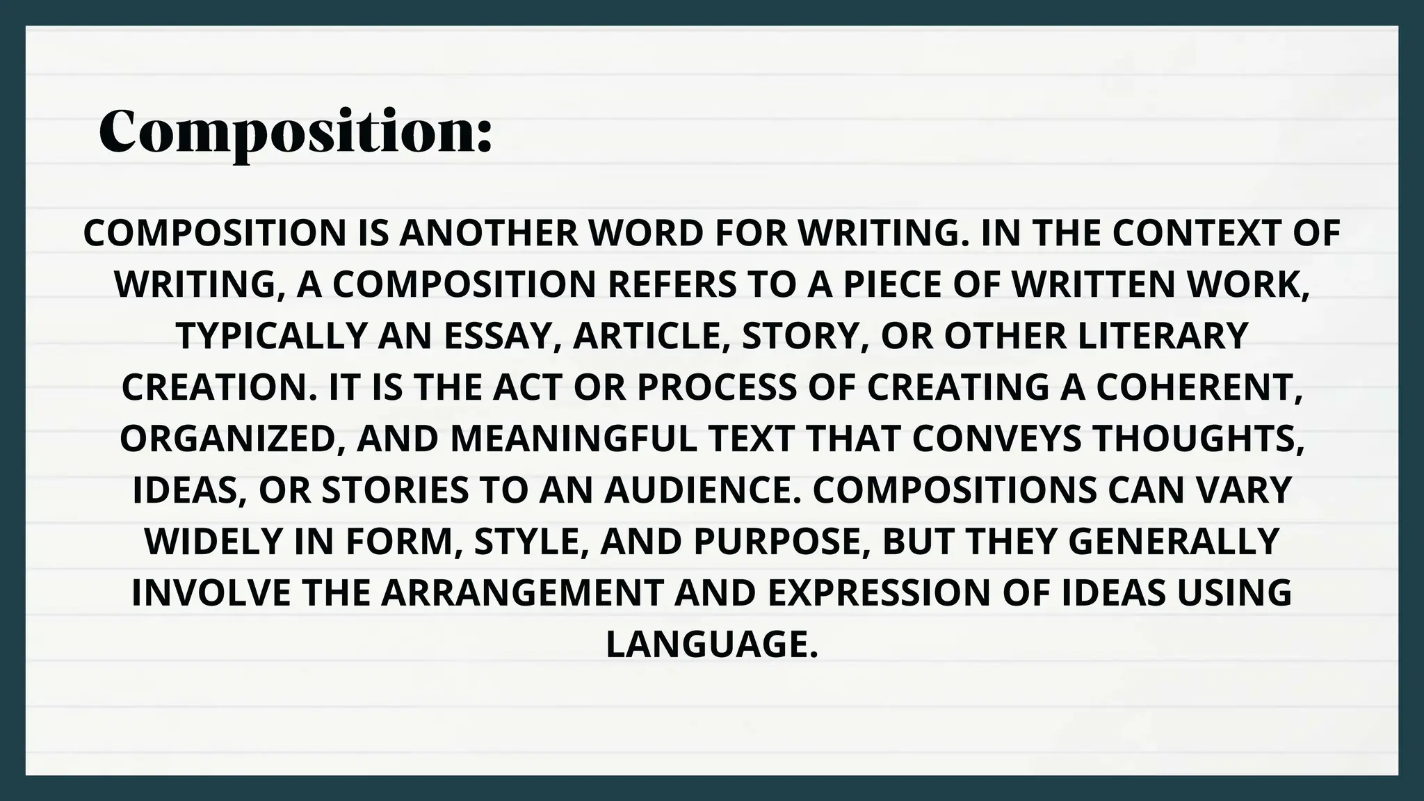 mechanics of composition writing grade 6 english | PPTX