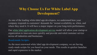 White label app development | PPT